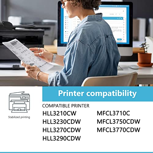 EAXIUCE TN227 Black Toner Cartridge 2Pack Compatible TN 227 Replacement for HHLL3210CW HLL3230CDW HLL3270CDW MFCL3750CDW MFCL3710CW Series Printer