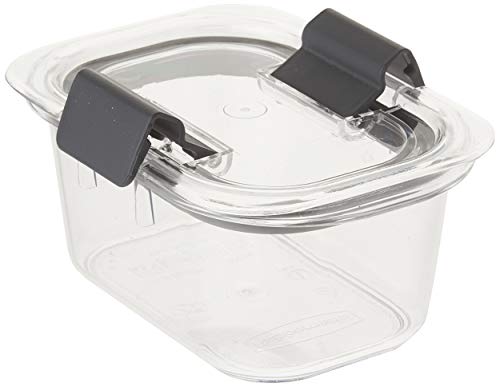 Rubbermaid Brilliance Food Storage Container, Small, 1.3 Cup, Clear, 2-Pack