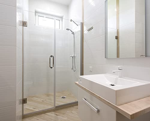 CKB 8" Back to Back Pull Shower Door Handle Compatible with 1/4" to 1/2" Thickness Glass Door for Frameless Shower Doors, Polished Steel with 304 Stainless Steelā¦