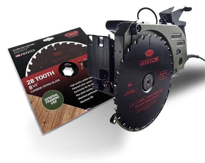Cuz-D Straight Flush Circular Saw Combo Pack - Saw plus FREE Addional 28 tooth blade
