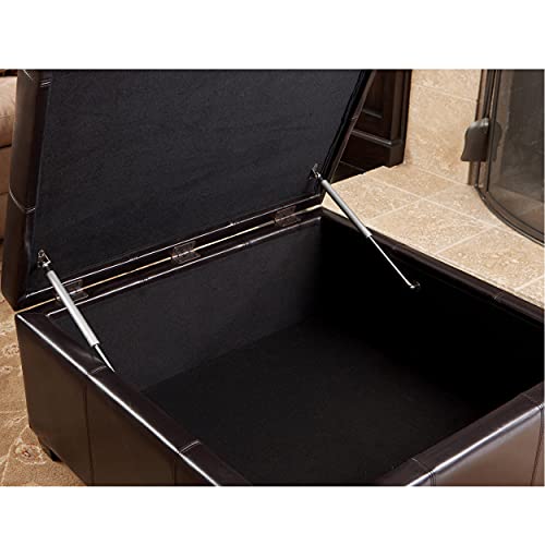 Christopher Knight Home Richmond Bonded Leather Storage Ottoman, Espresso