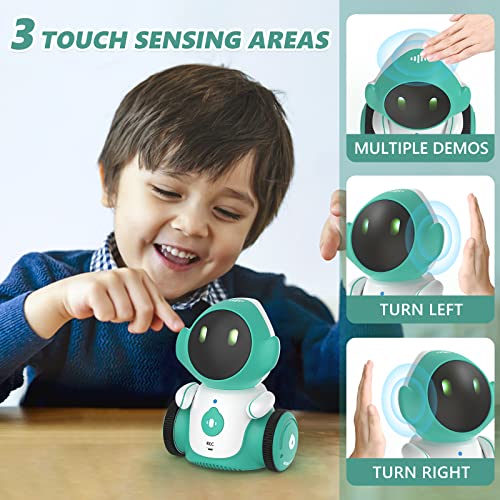 GILOBABY Robot Toys, Rechargeable Smart Talking Robots for Kids, Intelligent Robot with Voice Controlled Touch Sensor, Singing, Dancing, Recording, Repeat, Birthday Gifts for Boys Ages 6+ Years
