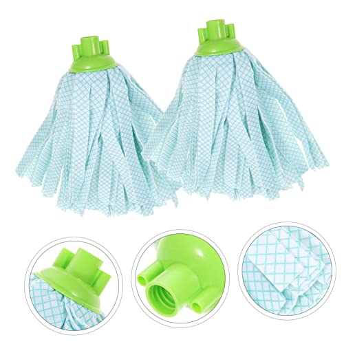 Cabilock 2pcs Mop Replacement Head Mop Heads Commercial Floor Cleaning Tool Wet Mop Head Refill Floor Mop Heads Reusable Mopping Head Cleaning Mops Practical Mop Cloth Wet and Dry