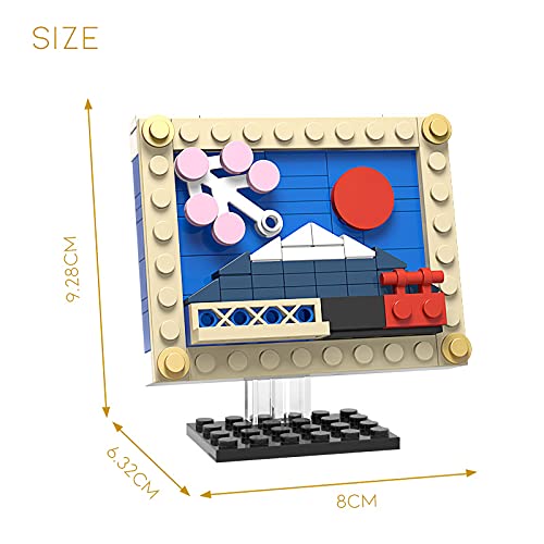 Mount Fuji Building Block Kits, Japan Famous Attraction Building Set, Creative Educational Building Brick Toys for Kids(89 Pieces)