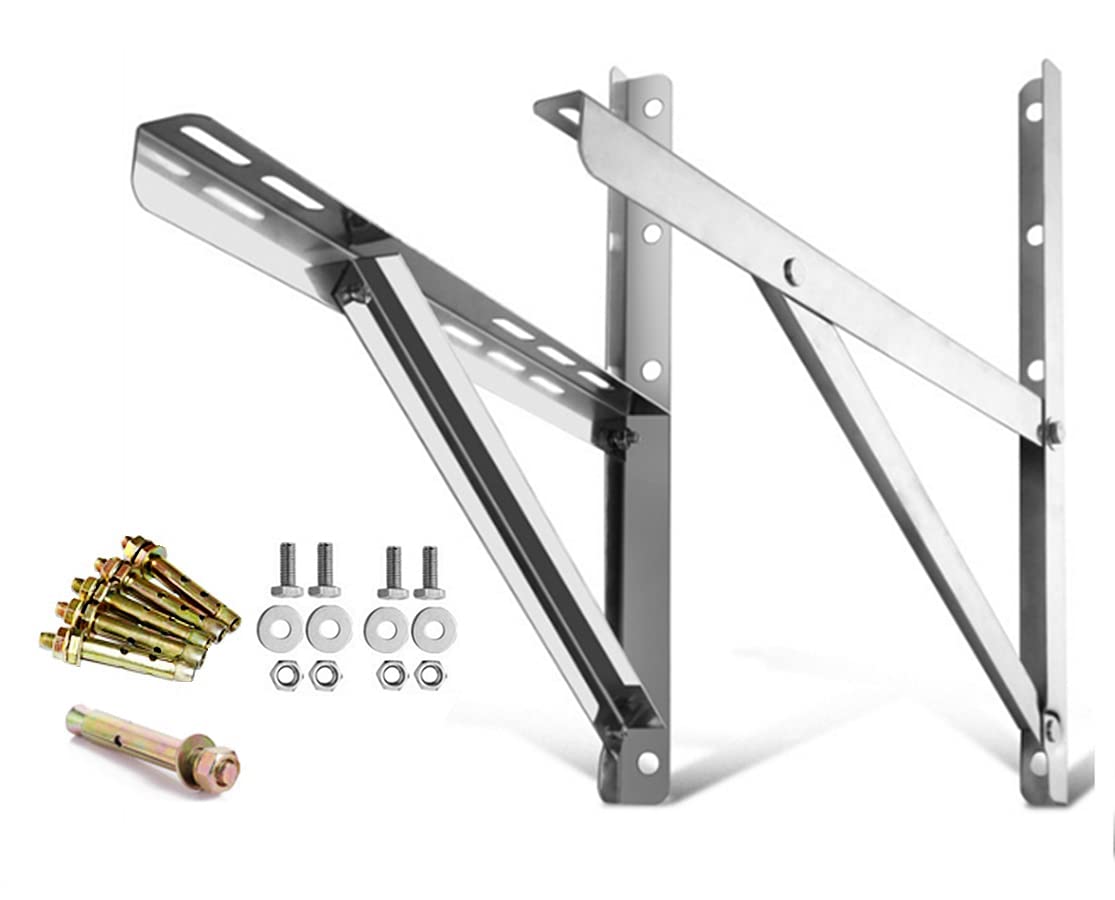 Mounting Bracket for 9000-24000BTU Condenser Ductless Mini Split Air Conditioner Heat Pump Systems, Support Condenser up to 360 lbs, Rust Free Stainless Steel,(Type1)