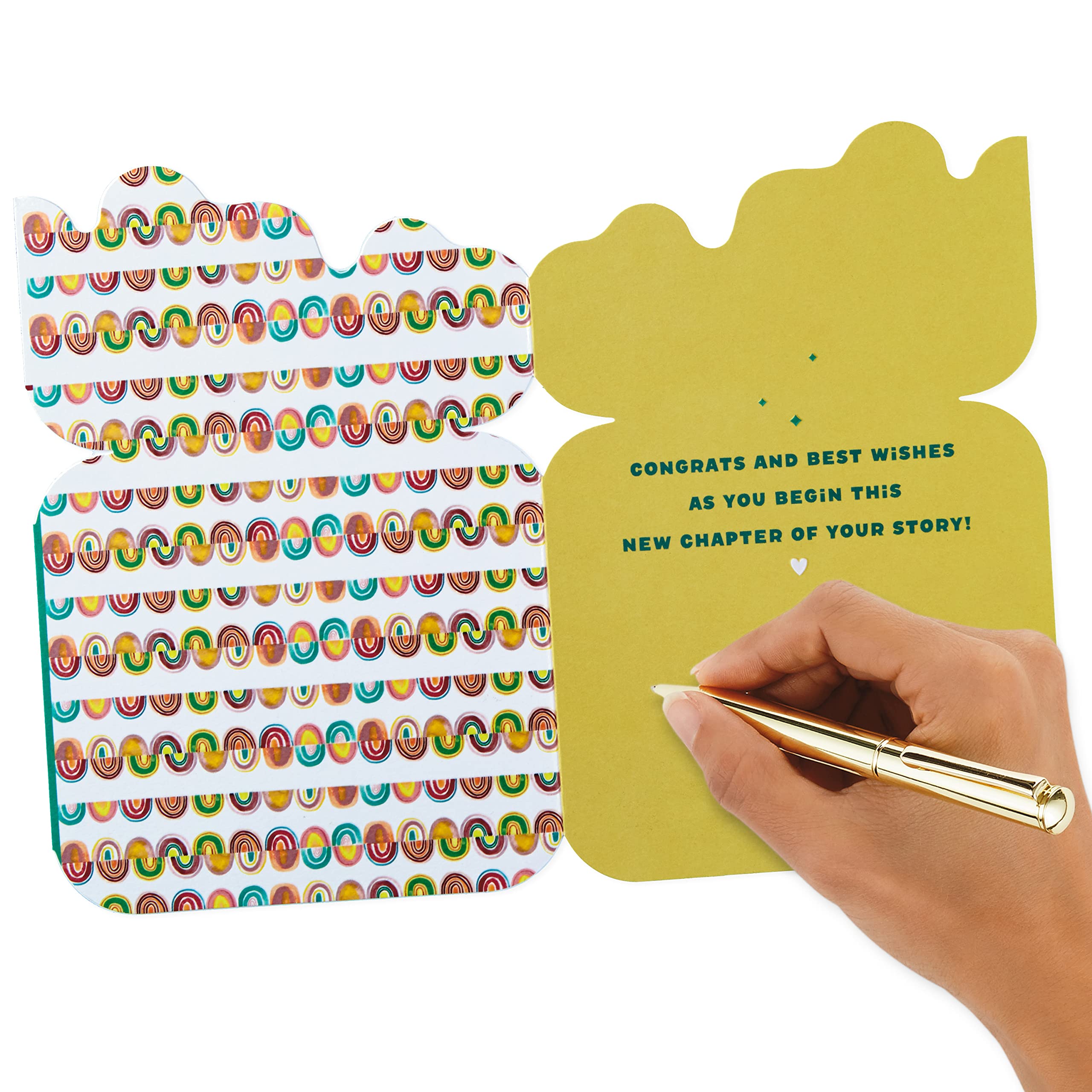 Hallmark Golden Thread Pack of 2 Baby Shower Cards (Elephants, Safari Animals) (899RZP1401)