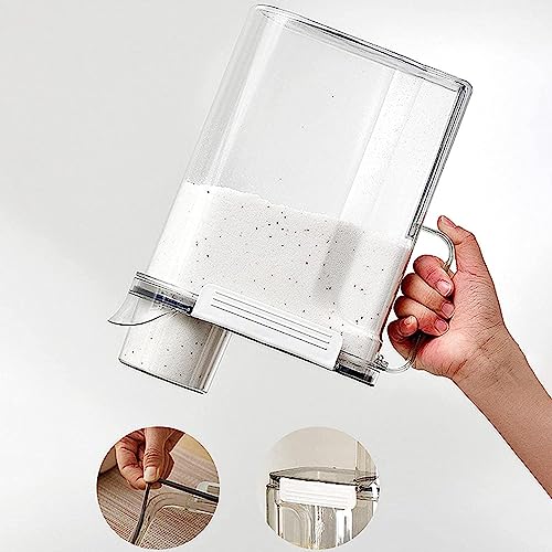 Detergent Storage Bucket, Durable PP Material Washing Powder Container With Measuring Cup Lid, Useful Design Detergent Dispenser, Large Capacity Laundry Powder Storage Dishwashing Liquid