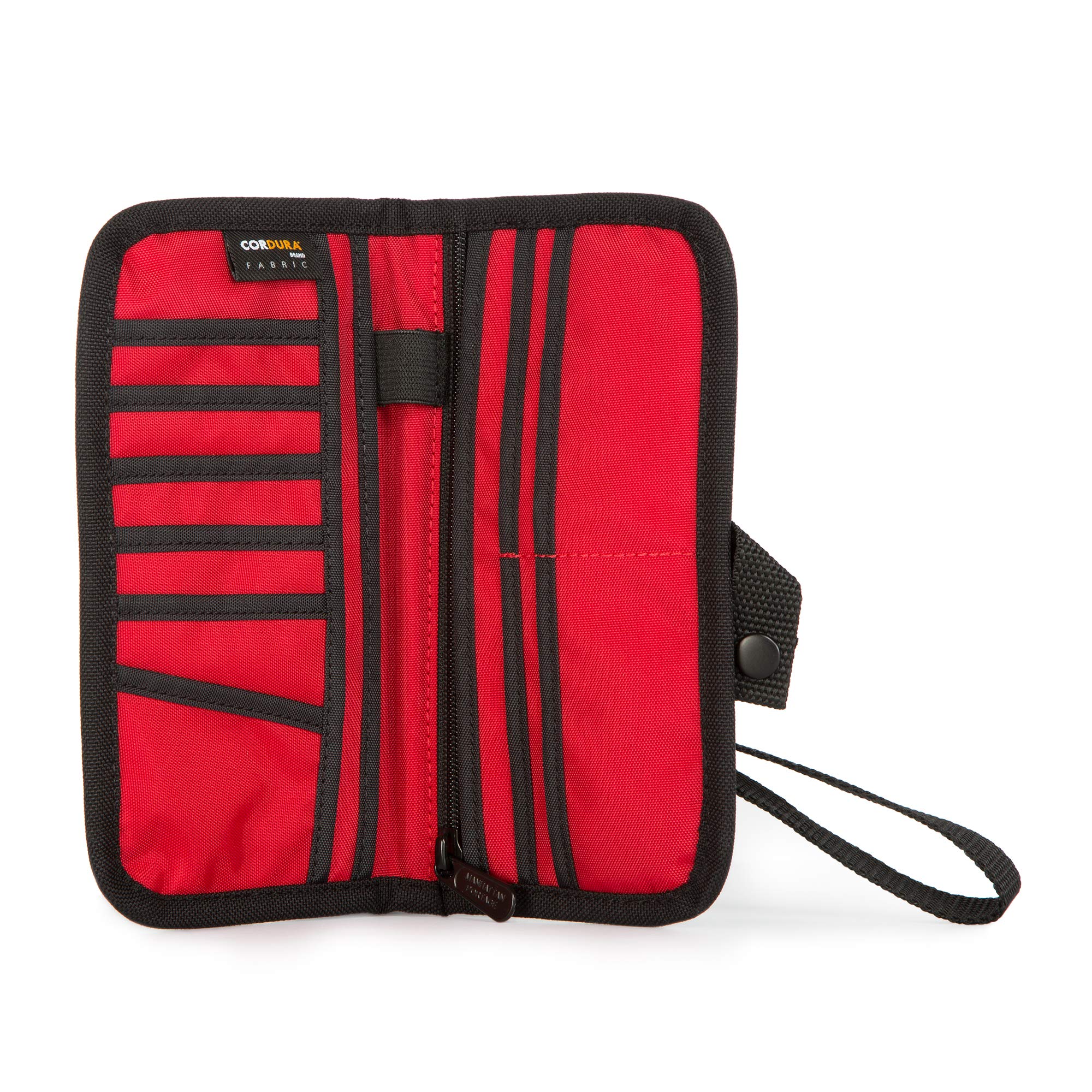 Manhattan Portage Continental Wallet (Navy, Snap closure, zippered compartments, credit cards, ID cards, cash, Thirteen pockets, 1000D)