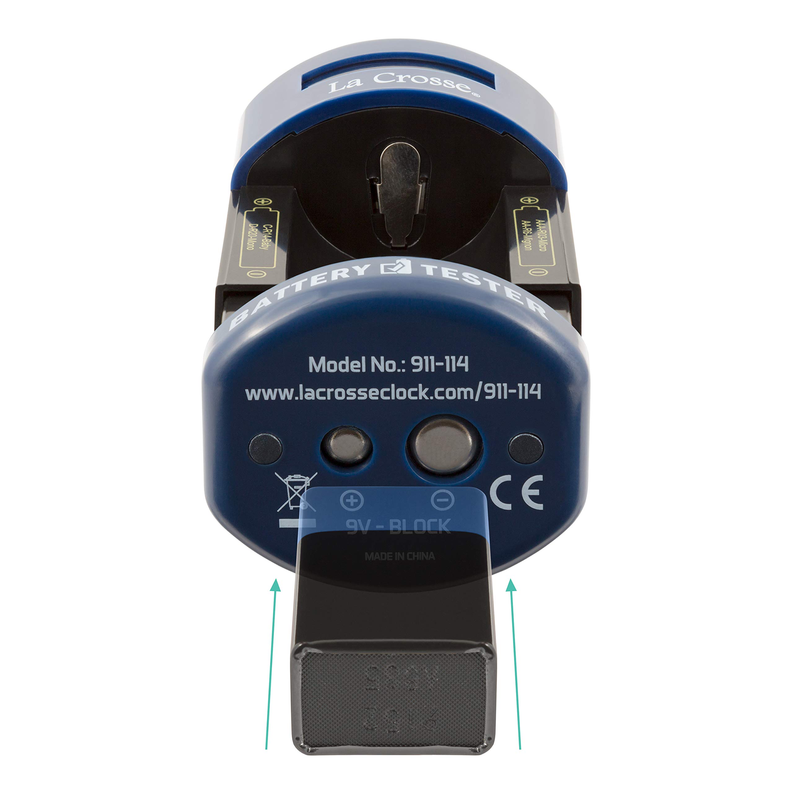 La Crosse Technology 911-114 Portable Battery Tester , Blue