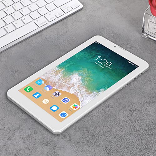 Cuifati 7 Inch Tablet PC, 32GB Storage 2GB RAM, HD Display, WiFi 5G Dual Band Dual Camera Tablet PC with Dual Card Slots, Support 128GTF Card, for Android 10(White)