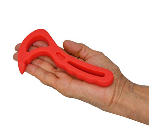 Safe Ring Pull Can Opener Protects Nails Arthritis Hands | Red - by Home-X