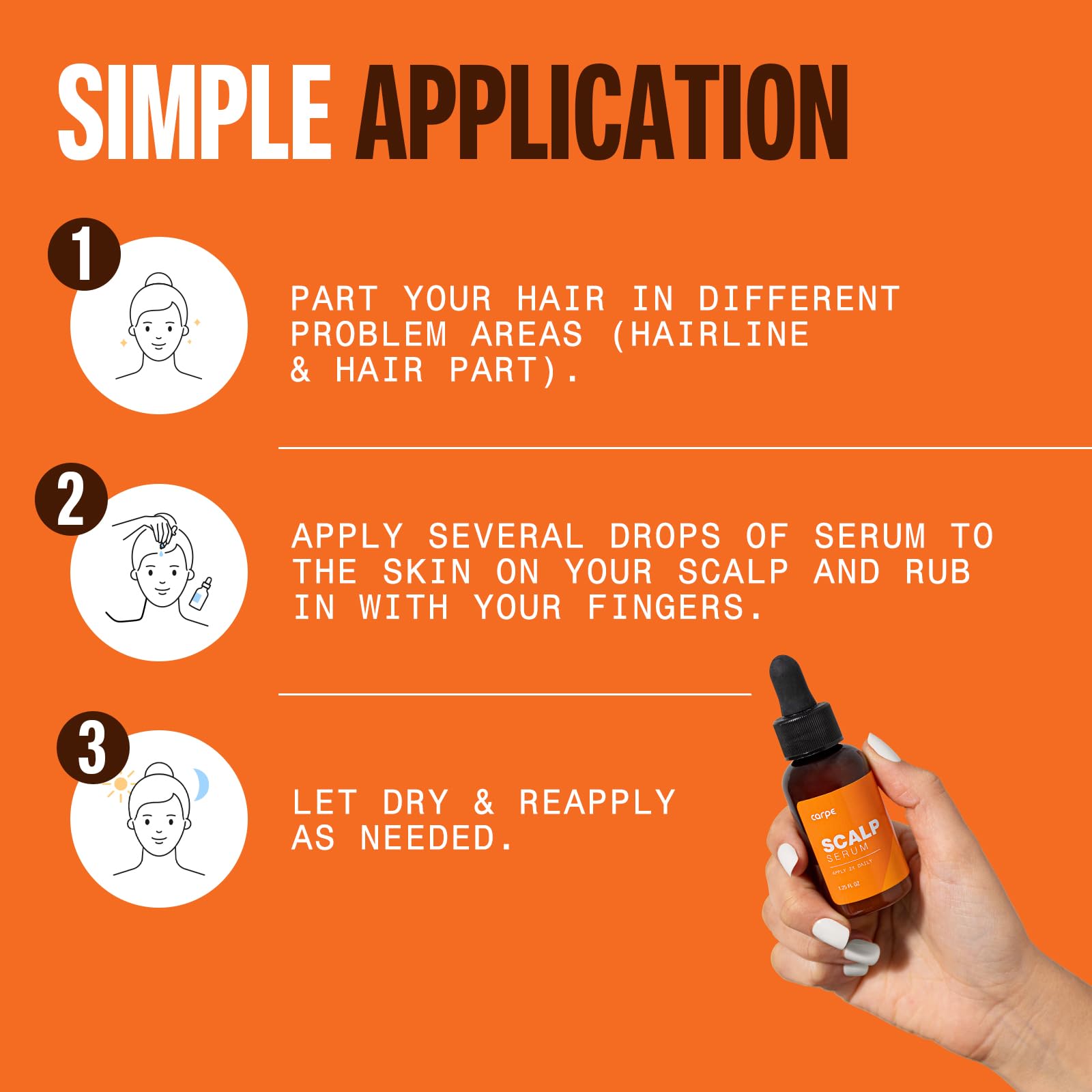 Carpe Scalp Sweat Serum - Argan Oil and Ginger Root Serum designed to help with a Sweaty Hairline & Sweaty Scalp