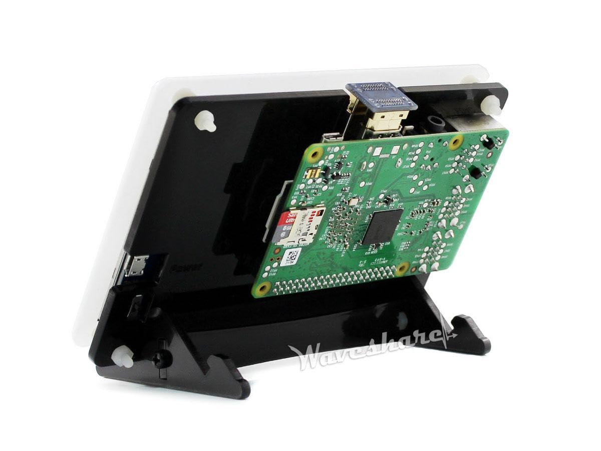 Waveshare Bicolor(White&Black) Bracket Case for 5inch HDMI LCD Combines The Touch Screen LCD and Pi into an All-in-one Device
