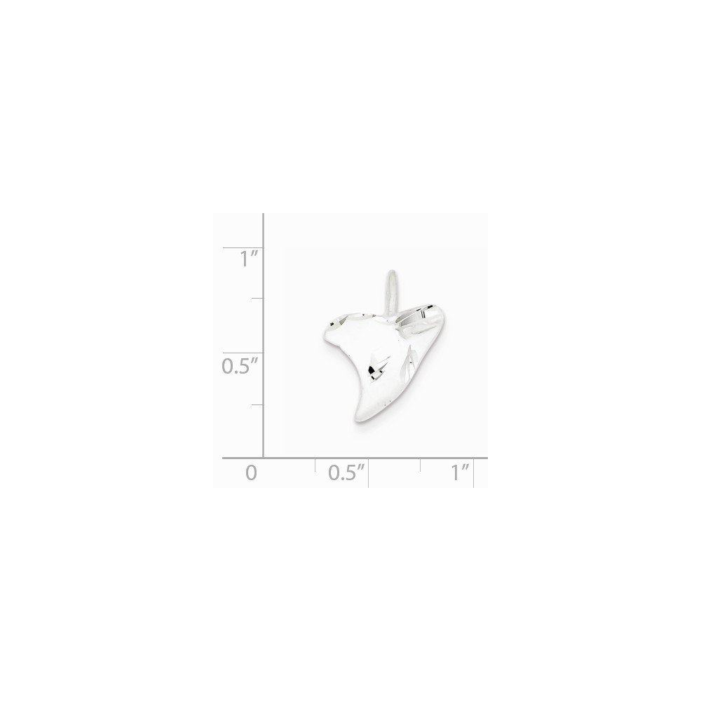 BillyTheTree Jewelry Sterling Silver Shiny-Cut Shark Tooth Pendant