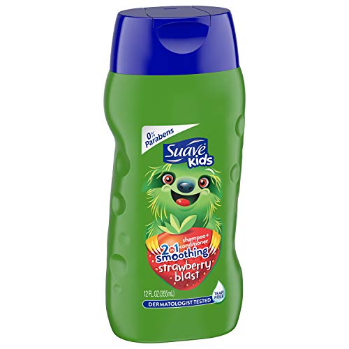 Suave Kids 2 in 1 Shampoo and Conditioner, Strawberry Smoothers, 12 Fl Oz (Pack of 1)