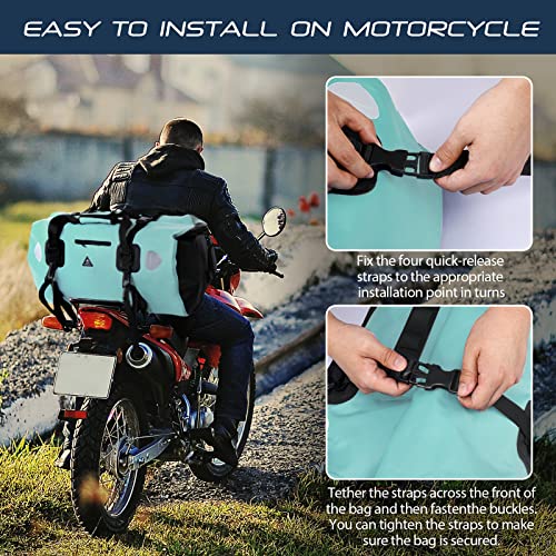 Haimont Waterproof Duffel Bag Roll-top Dry Duffel Bag with Quick-fixed Straps for Motorcycling, Rafting, Boating, SUP, Kayaking, Travel,50L
