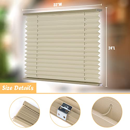 Eazy2hD RV Blinds for Camper Windows (32" W x 24" L) Day & Night RV Adjustable Shutters Privacy Protection UV Protection for RV Camper Travel Trailers Motorhome
