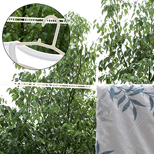 Foshine 2 Pack Clotheslines 1.64ft Length Camping Clothesline Clothes White Purple Drying Rope Portable Windproof Travel 5m Clothesline for Indoor Outdoor Laundry Perfect Windproof Clothes Line