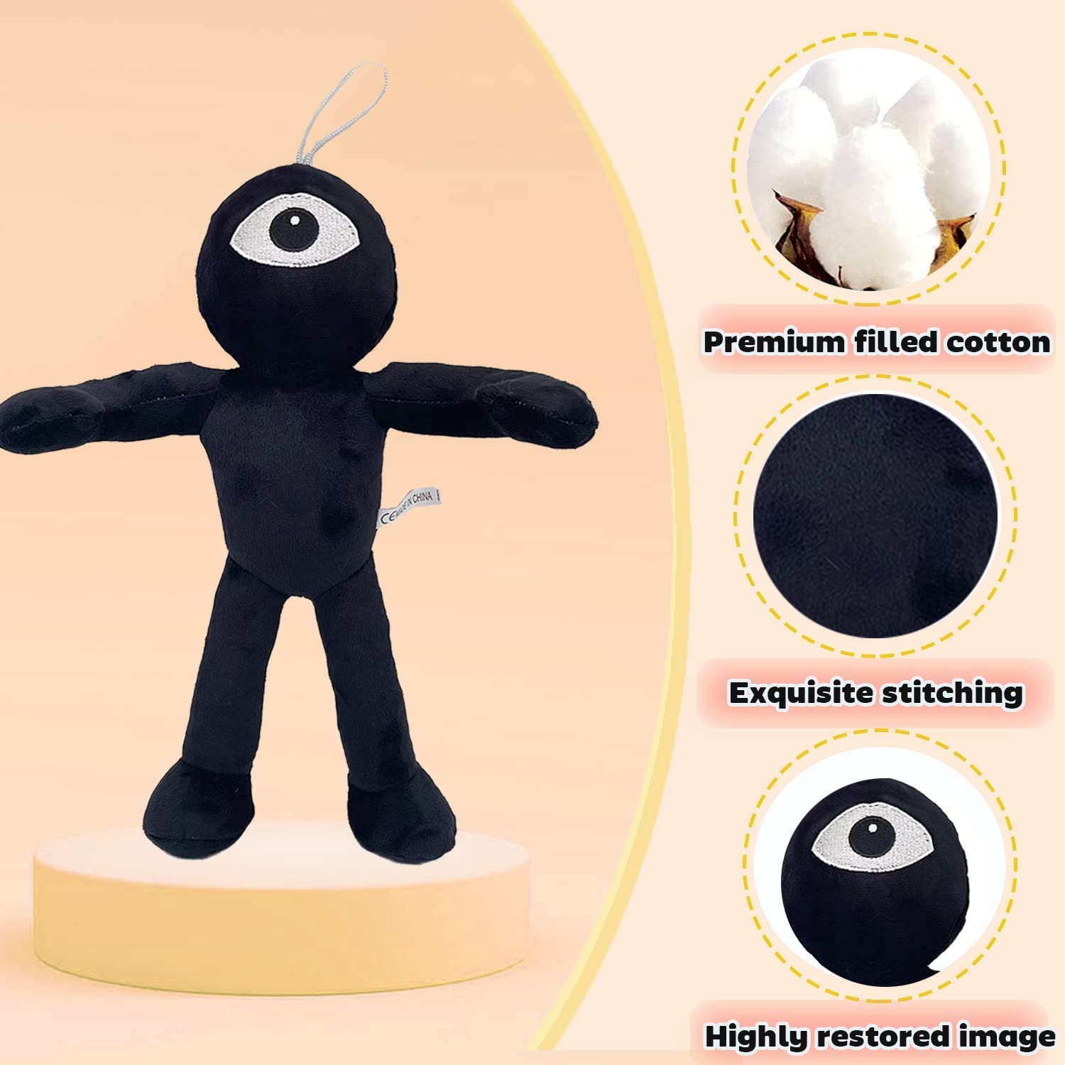 CHPM Doors Plush, Horror Screech Door Plushies Toys, Soft Game Monster Stuffed Doll for Kids and Fans (Seek)