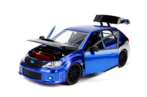Jada Toys Rubber Tires 1:24 Fast & Furious - Brian's Subaru Impreza WRX STI, Blue (99514)