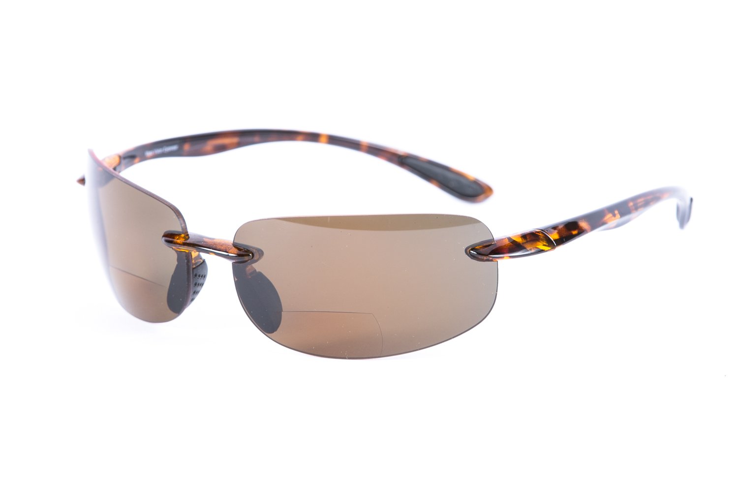Mass Vision® Lovin Maui Bifocal Sunglasses Light Weight TR-90 Frames for Men and Women. (Tortoise, 1.0)