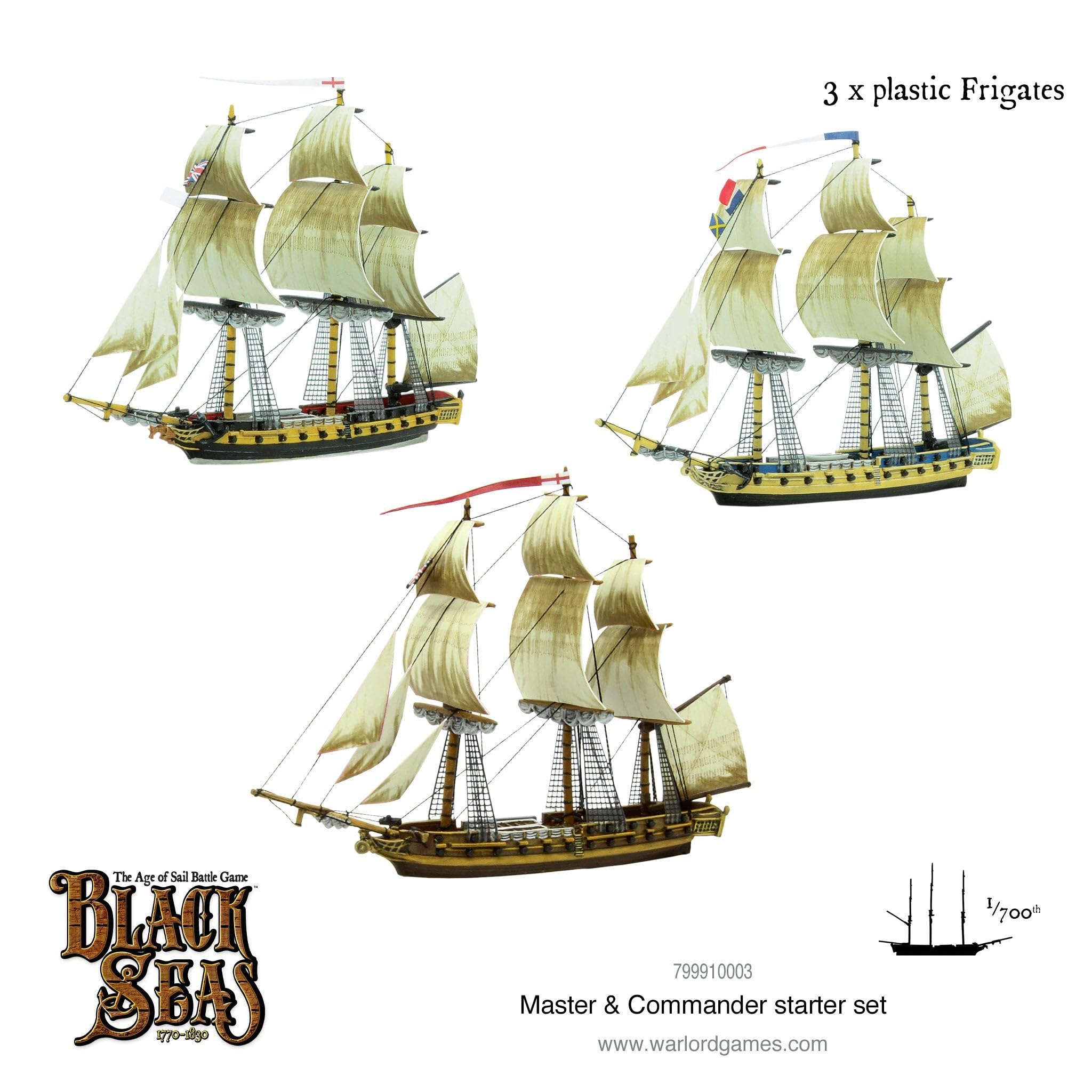 Master & Commander Starter Set by Warlord Games - Black Seas The Age of Sail Game for 2 or More Players Using Miniatures