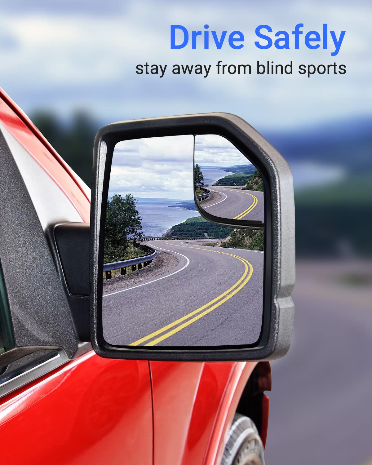 BL3Z-17K707-E Replacement Mirror Glass Compatible with 2011 2012 2013 2014 F150 Driver Side Mirror Glass Left Heated Rear View Mirror Glass