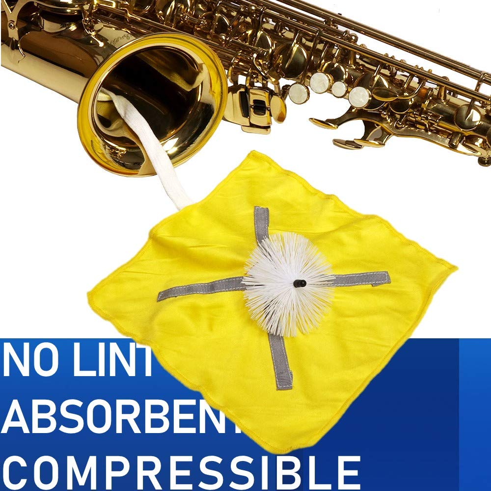 Libretto Alto Saxophone ALL-INCLUSIVE Giftable Care Kit: Mouthpiece Brush + Dust Brush + 2 Microfiber Cleaning Swab + Thumb Cushion + Premium Cork Grease + Reed Case, Handy Case, Extend Life of Sax!