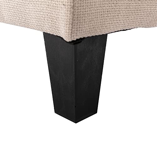 ERYE U-Shaped Sofa Couch Linen Upholstered Sectional Sofa&Couch with Ergonomical Curved Armrests and Movable Ottoman/Chaise for Home Office Apartment Living Room