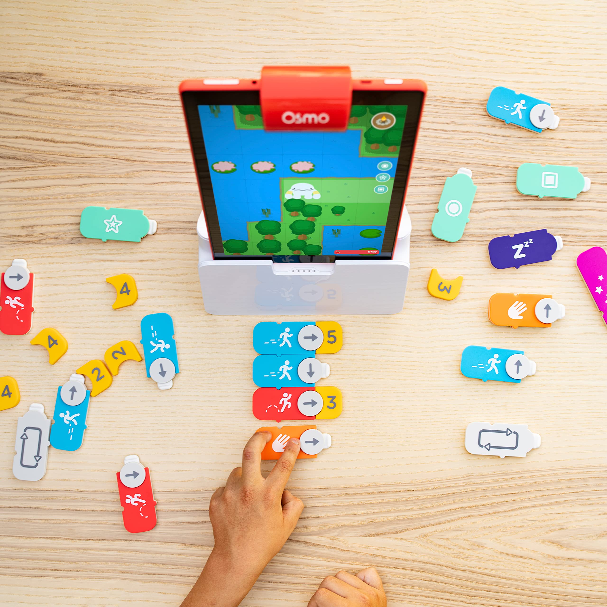 Osmo-Coding Starter Kit for Fire Tablet-3 Educational Learning Games Ages 5-10+-Learn to Code,Coding Basics & Coding Puzzles-STEM Toy Gifts,Boy & Girl(Osmo Fire Tablet Base Included-Amazon Exclusive)