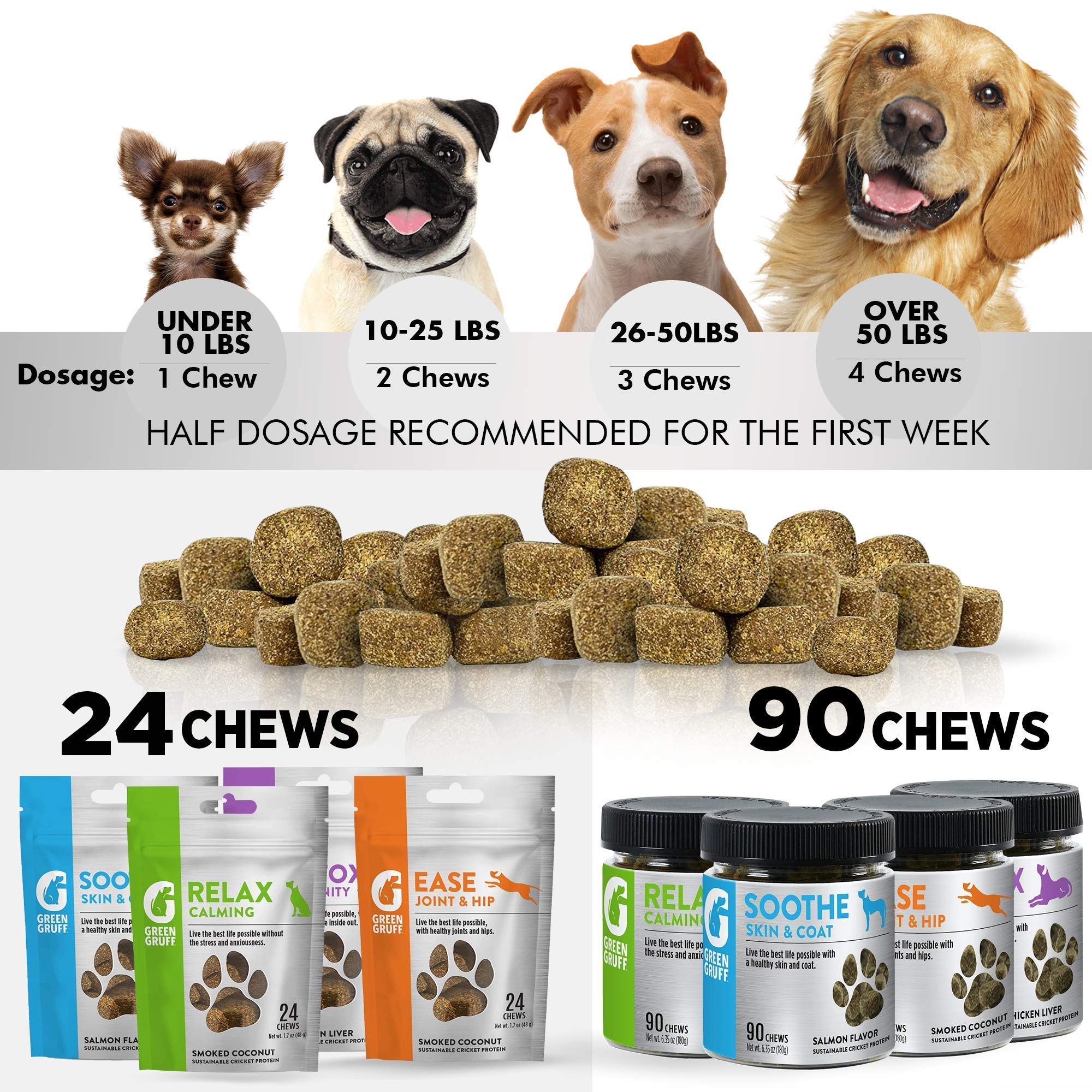 Green Gruff Dog Probiotics & Digestive Enzymes and Hip & Joint Supplement Bundle - Organic Dog Immune Supplement – Dog Arthritis Supplement - Joint Mobility, Arthritis Relief for Dogs - Made in USA