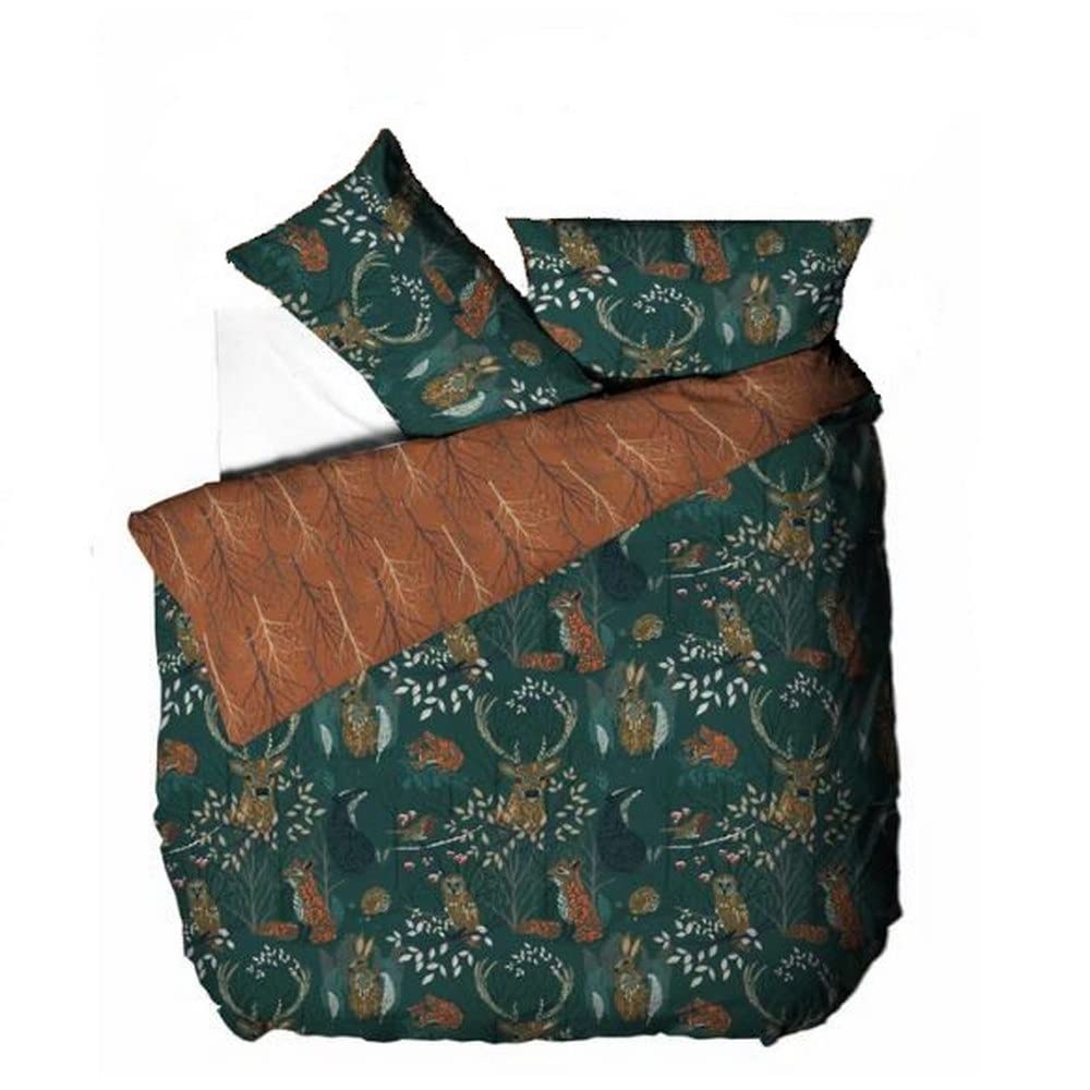 furn. Forest Fauna Duvet Cover Set, Emerald, Super King