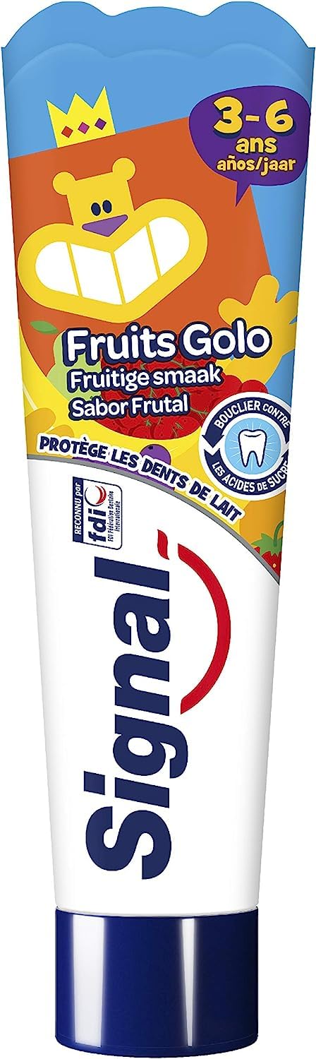 Signal Kids Fruity Toothpaste 50 ml / 1.7 fl oz (3-Pack)