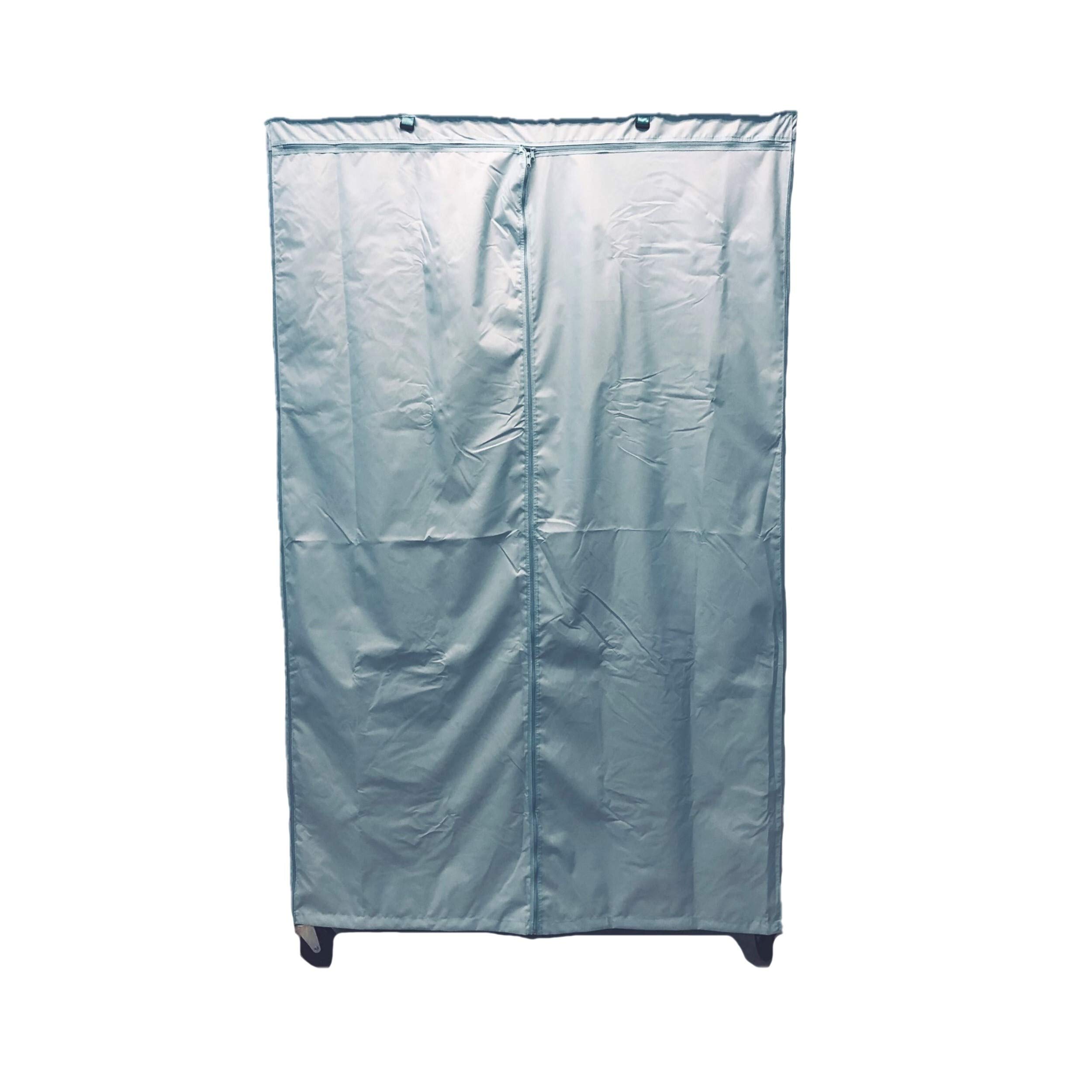 Formosa Covers Storage Shelving Rack Cover with One See Through PVC Panel in Color Glacier Blue (36" W x 18" D x 72" H)