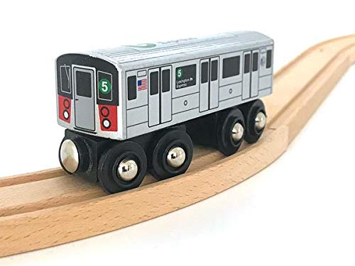 Munipals Wooden MP01-1105 NYC MTA Subway 5 Train Lexington Ave Express R142 Car