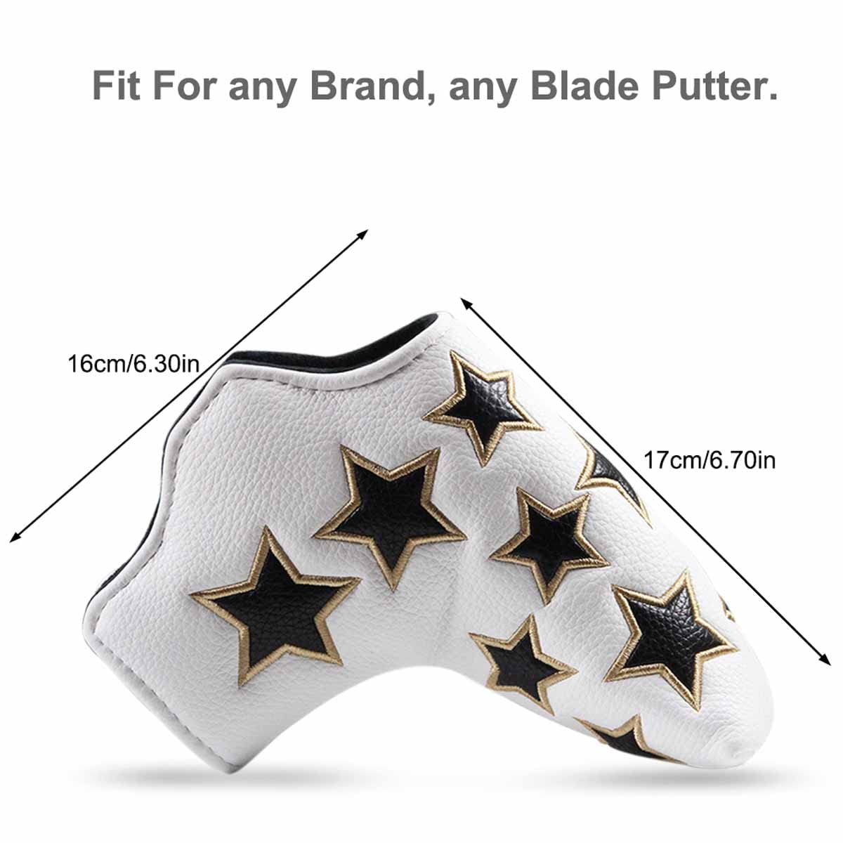 Blade Putter Cover, GLOOF Magnetic Putter Cover Star Pattern Putter Headcover for Odyssey Scotty Cameron Taylormade Golf Club Head Covers