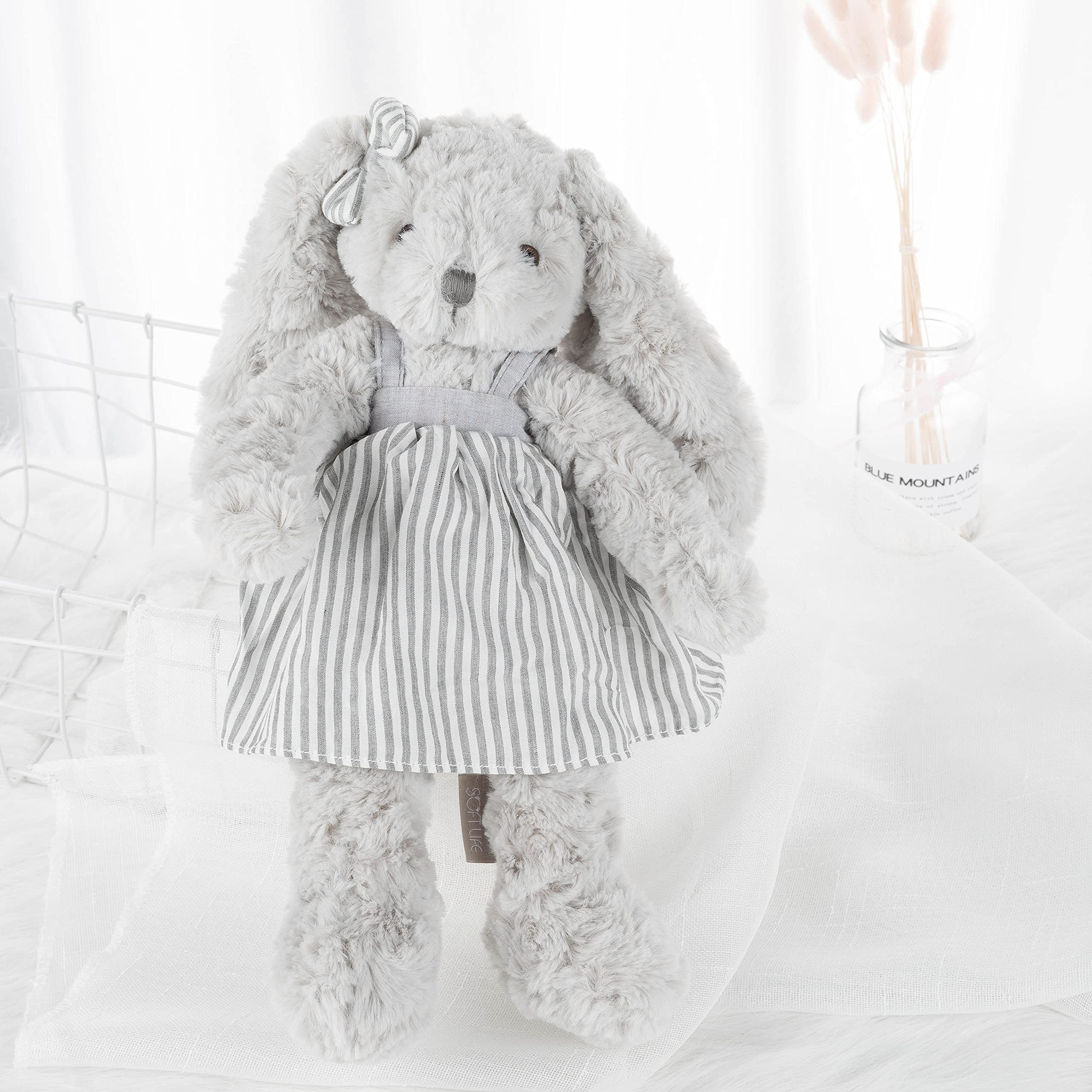 MUOVE Rabbit Stuffed Animal, 12 Inch Polly Rabbit, for Boys and Girls, Girlfriend