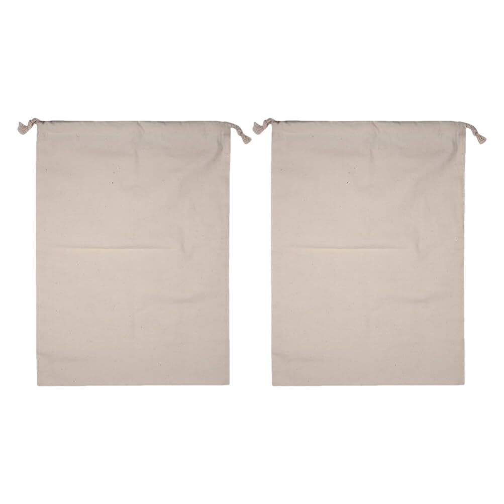 CHILDWEET 2Pcs Beige Drawstring Laundry for Home Use Heavy Duty Wash for Delicate Clothes for Washing and Organizing Laundry