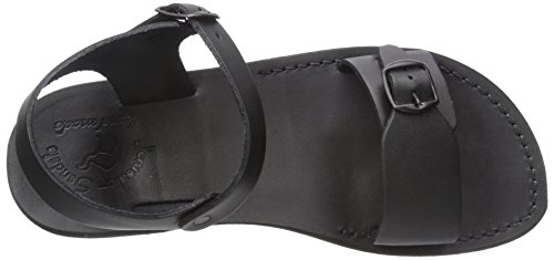 Jerusalem Sandals The Original - Leather Adjustable Buckle Sandal - Black