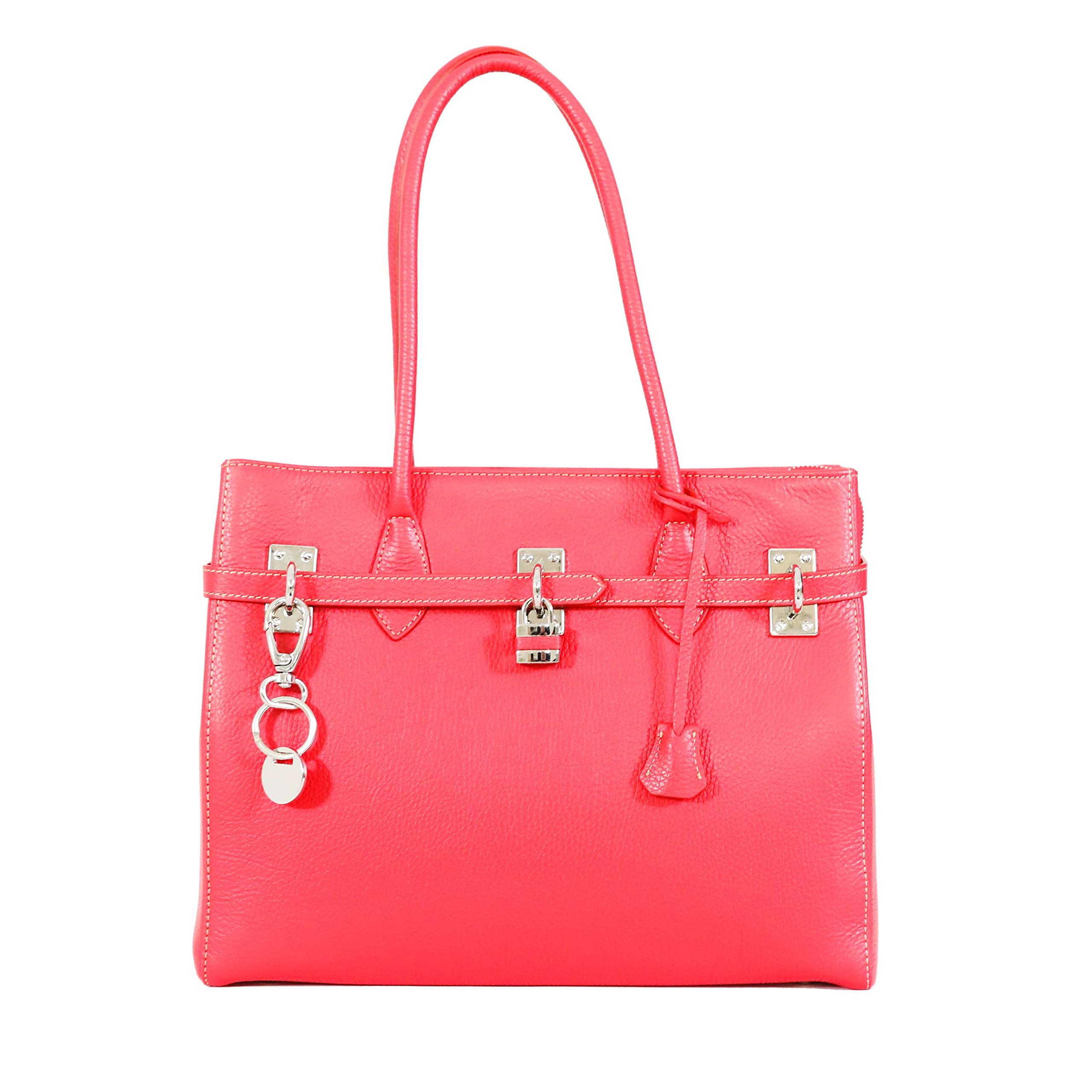 Robin Lisa New York Luxury Handbags for Women | 100% Genuine Italian Calf Leather | Limited Edition Robin Handbag (Red)