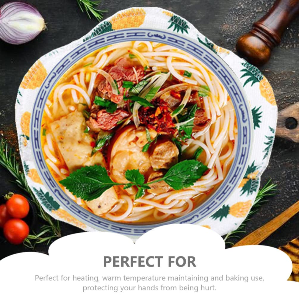 Cabilock Hot Bowl Holder 2pcs Insulated Bowl Holder Microwave Bowl Cozy Plate Huggers Safe Plate Huggers for Microwave Heating Soup Leftover Food Meals Hot Bowl Cozy