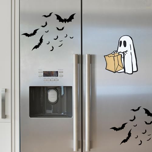 Halloween Decorative Fridge Magnets | Perfect Spooky Halloween Party Decorations | Made in USA (Ghost Trick or Treat)