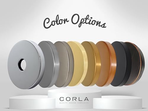 Corla 4" Modern Oversized Shower Arm Flange | Universal Replacement Escutcheon Cover Plate (Chrome)