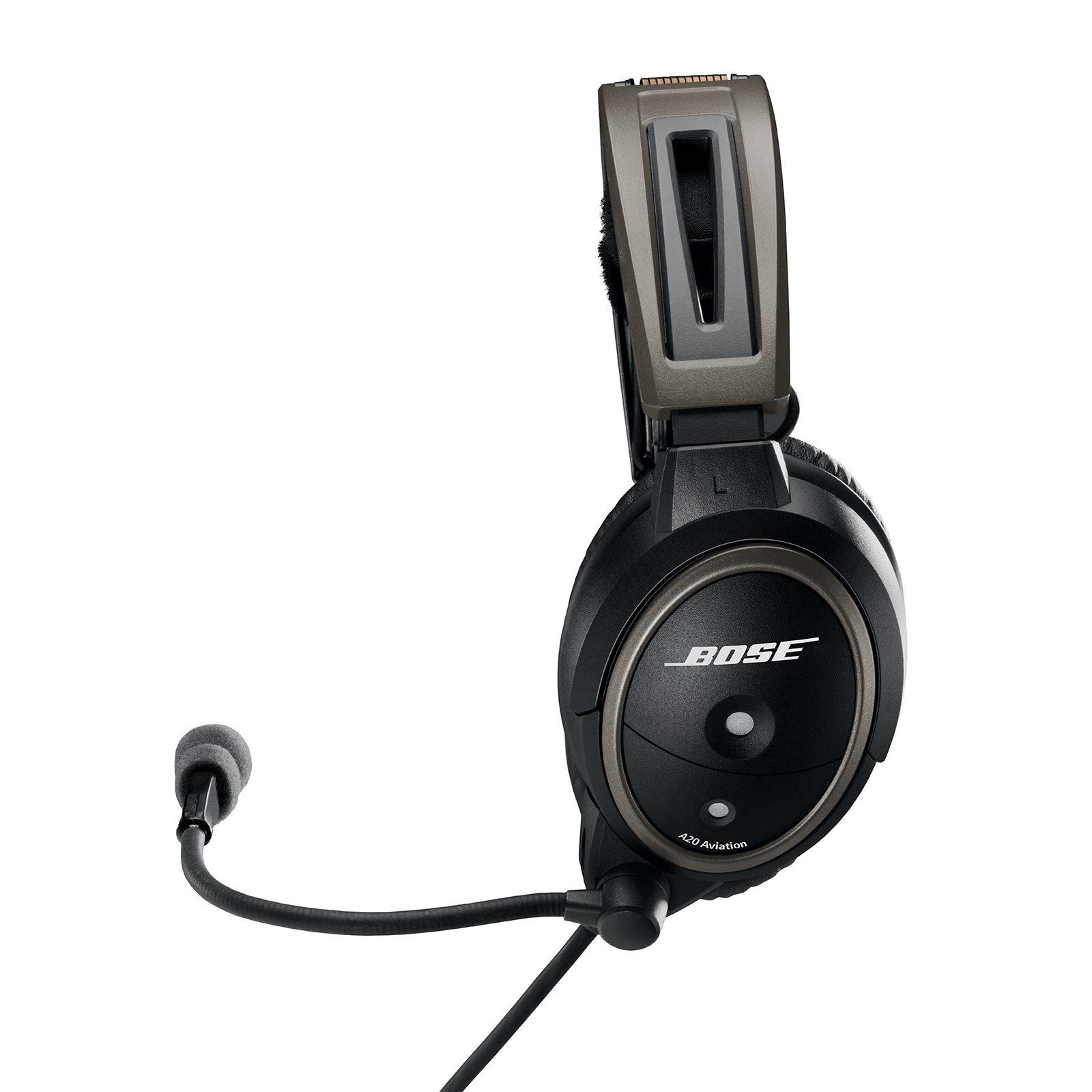Bose A20 Aviation wired Headset with Standard Dual Plug Cable, Black