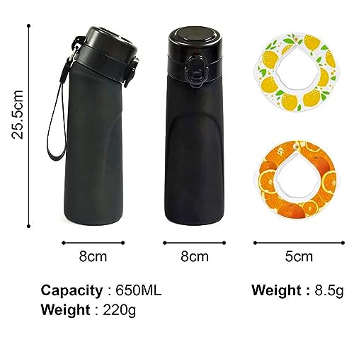 GoldenPlayer Air Bottle Up, 2023 New Upgraded Airs Up Water Bottle Starter with 7 Aerated Pods, 650ml Drinking Bottle, Water Bottle Starter Set, Leak Proof BPA Free 0 Sugar (Old blue)