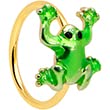 Body Candy Womens 20G Stainless Steel Nose Ring Green Tree Frog Nose Hoop Ring Circular Nose Ring 5/16β