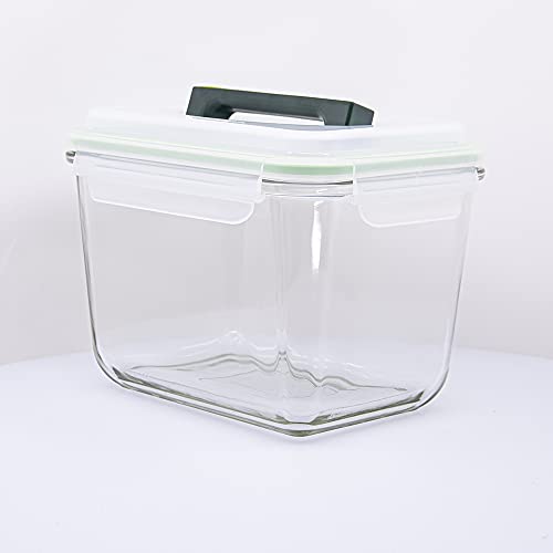 Rectangular Handy Tempered Glass Food Container 2500ml - Glasslock Airtight Anti Spill RP602
