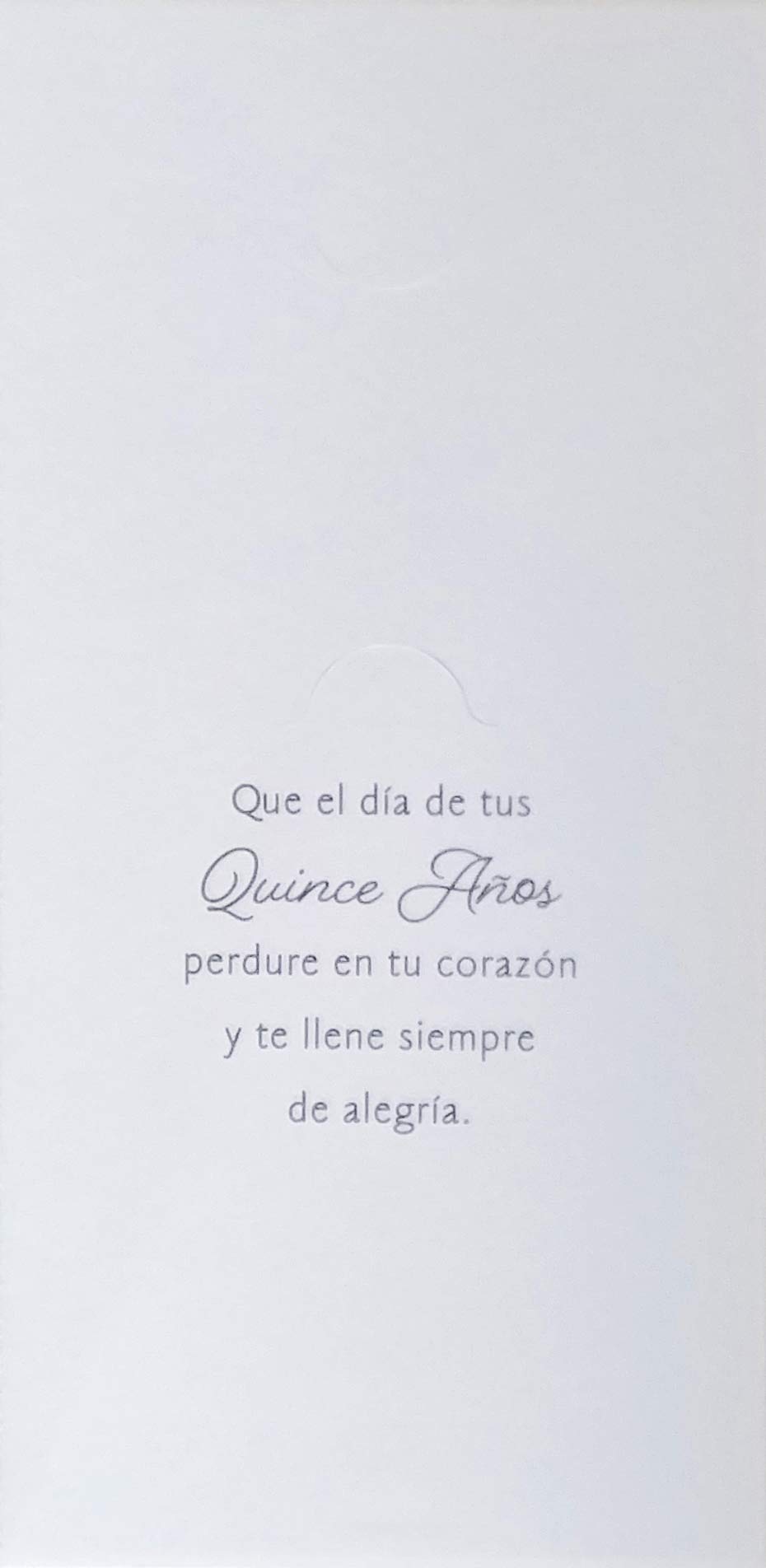 Greeting Card Que El Dia De Tus Quince Anos Perdure En Tu Corazon Y Te Llene Siempre De Alegria - Money Check Quinceañera Happy 15th Birthday in Spanish Espanol