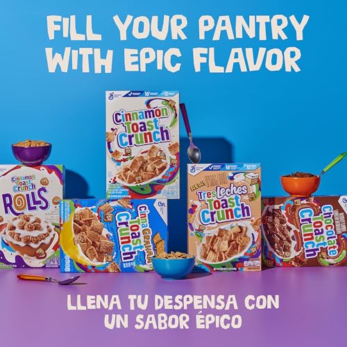 Cinnamon Toast Crunch Breakfast Cereal, Crispy Cinnamon Cereal, Mega Size, 29.1 oz Cereal Box