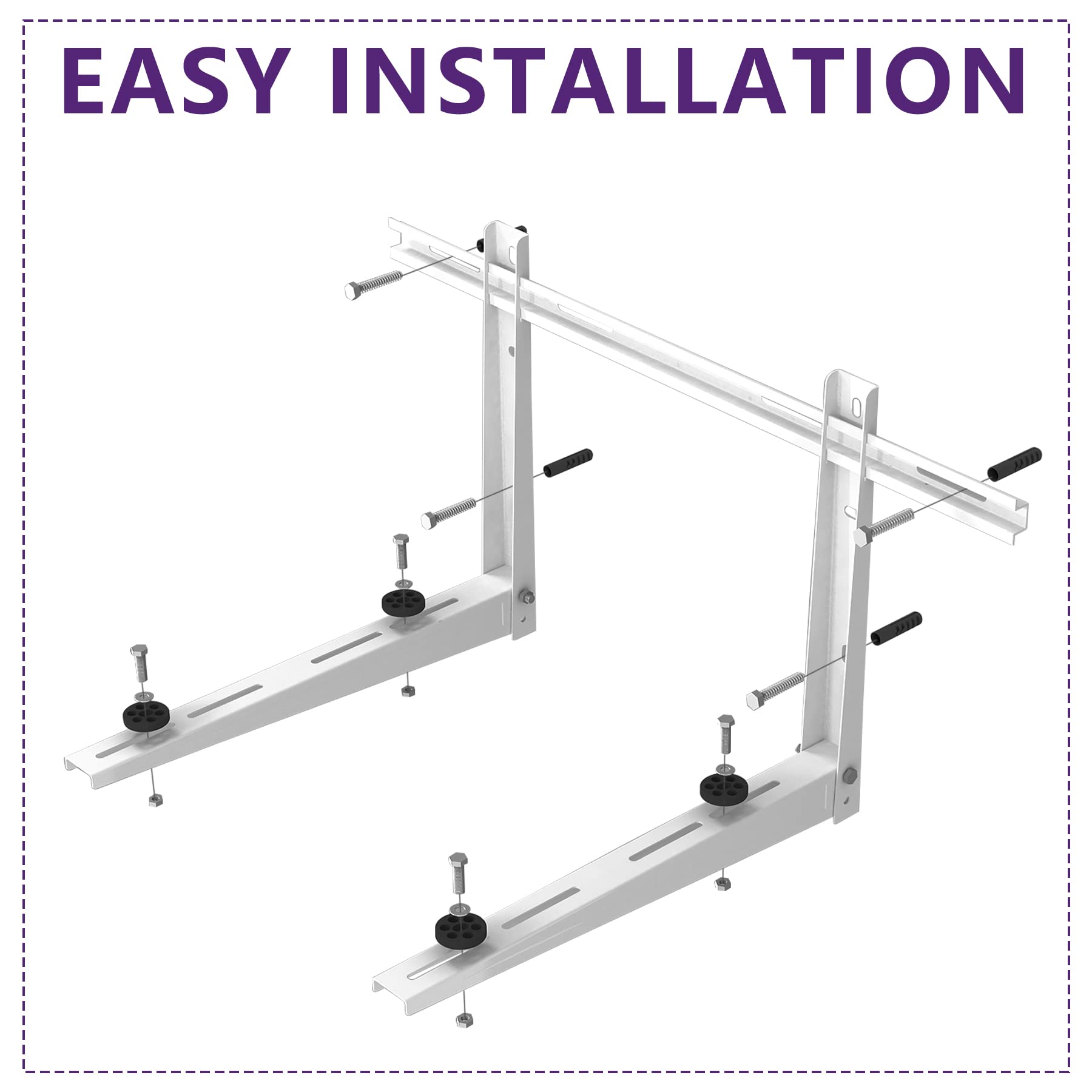 Mxclimate Wall Mounting air Conditioner Bracket for Outdoor Ductless Mini Split Condenser Heat Pumps & HVAC Systems,Universal,9000-36000 Btu AC Units, Heavy Duty Support up to 400 LBS
